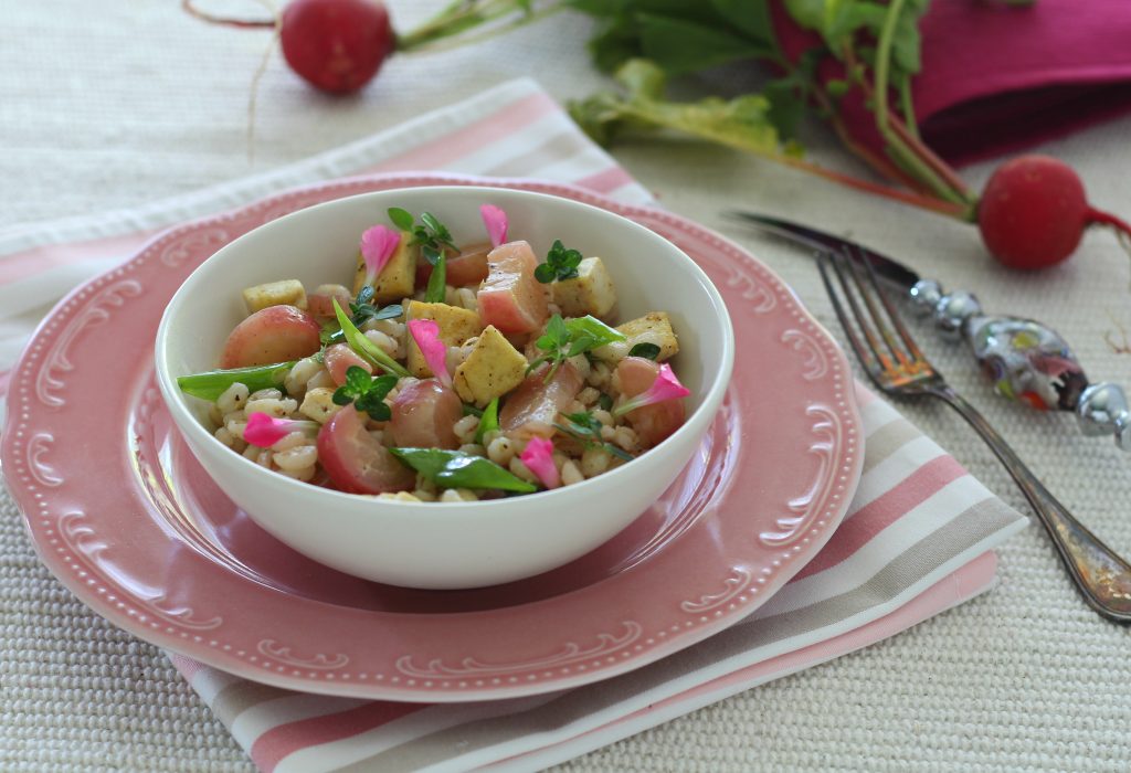 Orzo salad con tofu e ravanelli glassati - Papilla Monella